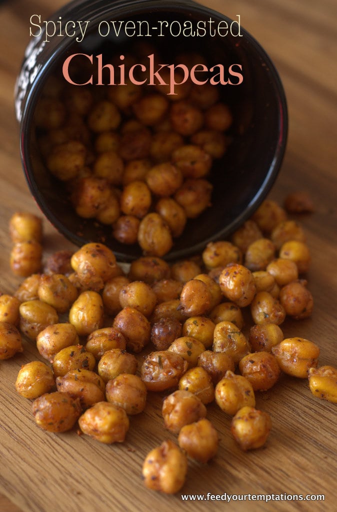 Spicy Oven roasted Chickpeas | chole | Garbanzo beans