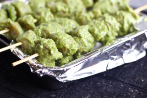 Green Chicken Kebabs | Chicken Kababs | Easy chicken Kebabs
