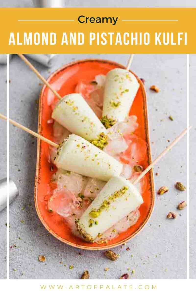 Creamy Almond and Pistachio kulfi Recipe | EASY, NO COOK, EGGLESS
