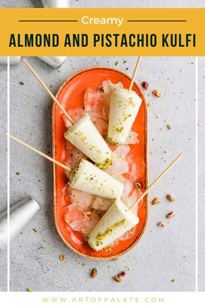 Creamy Almond and Pistachio kulfi Recipe | EASY, NO COOK, EGGLESS
